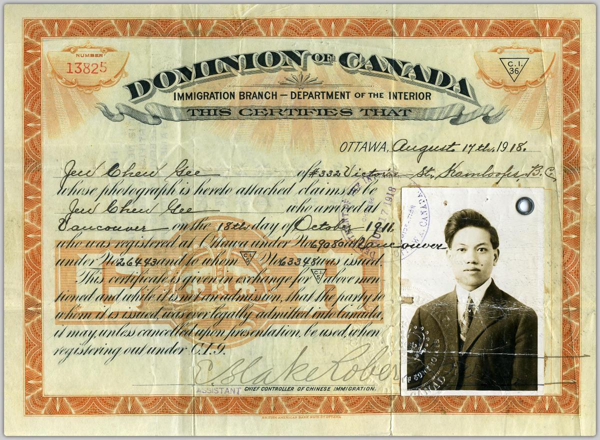 The Chinese Head Tax - British Columbia - An Untold History